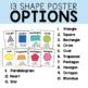 2D Shape Attribute Posters Rainbow Decor By Bethany Barr Education