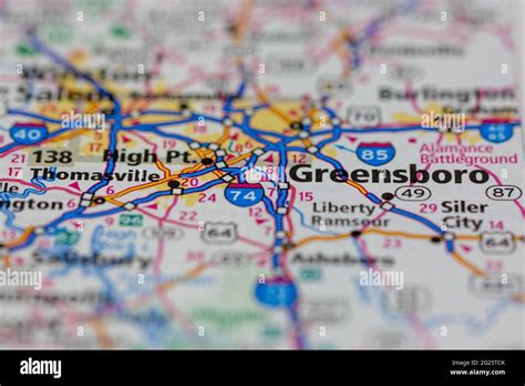 Greensboro North Carolina Road Map