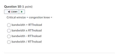 Solved The Power Of A Connection Throughput Rtt