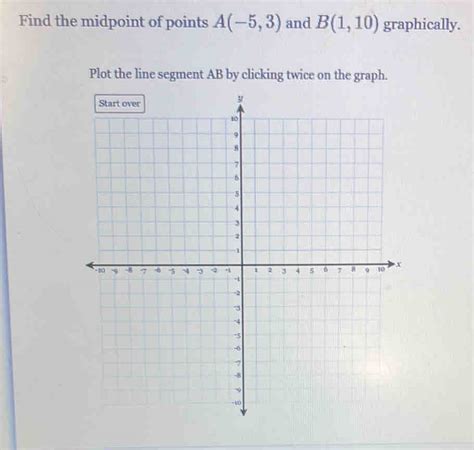 Find The Midpoint Of Points A 53 And B110 Graphically Plot The