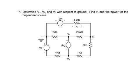 Solved Determine V1 V2 And V3 With Respect To Ground F