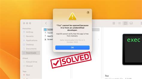 fix app cannot be opened because it is from an unidentified developer