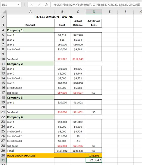 Total The Higher Of Two Values Across Multiple Rows Rexcel