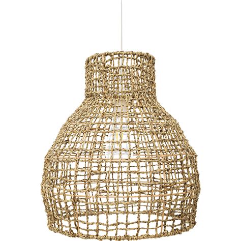 Lampe Suspendue Style Boho Bali En Rotin Naturel Chi Bois Naturel