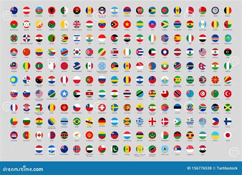 Round National Flags World Countries Flag Circles Official Country