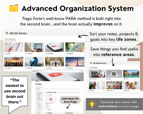 Notion Second Brain Template Notion Dashboard All In One Productivity Template Notion Task