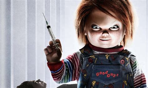 Download Chucky Doll Holding An Injection Wallpaper