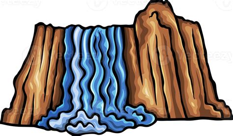 Wasserfall Karikatur Komisch Illustration 37383898 Png