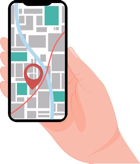 Hand Holding A Mobile Phone With A Map Display Mobile Navigation Gps Navigation Location