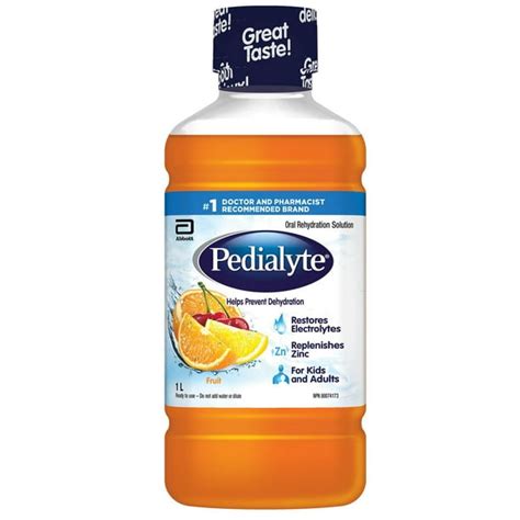 Pedialyte® Electrolyte Oral Rehydration Solution Fruit 1 L Bottle