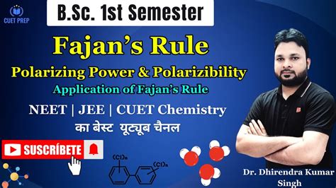 9 Fajans Rule Polarizing Power Polarizibility Covalent Character In Ionic Compounds