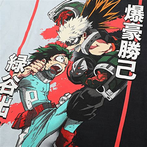 My Hero Academia Deku Bakugo Fight Split T Shirt Crunchyroll