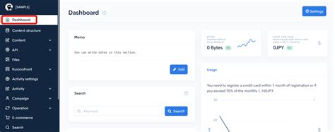 Dashboard Enterprise Headless Cms Kuroco