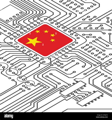 Electric Circuit Perspective China Microchip Stock Vector Image And Art