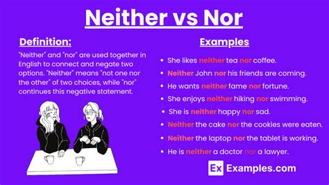 75 Neither Vs Nor Examples