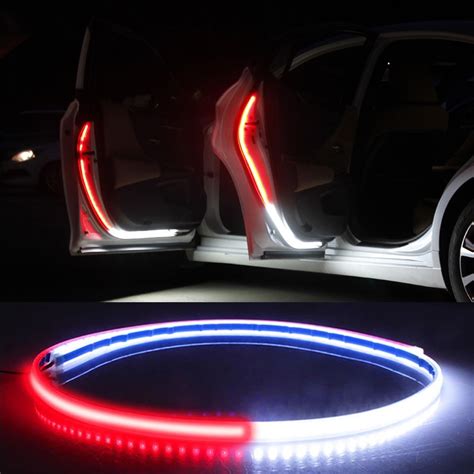자동차 인테리어 도어 장식 웰컴라이트 스트립 Led 경고등 12v 120cm Led 오프닝 경고 Led 엠비언트 램프 스트립
