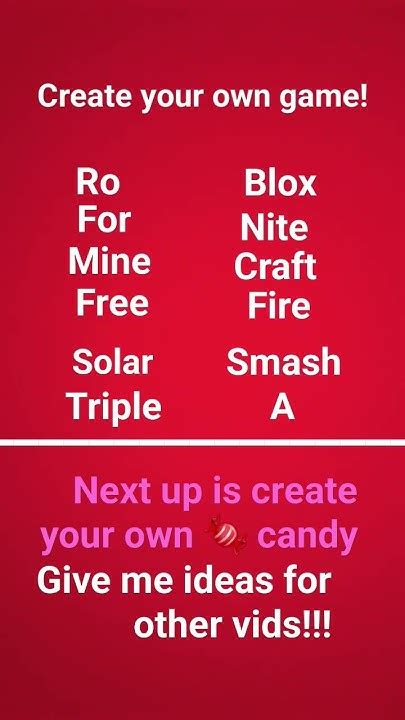 Create Your Own Game Youtube