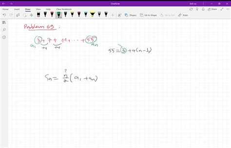 SOLVED Find The Sum Of Each Arithmetic Series 3 7 11 15 55