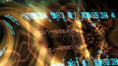 Futuristic Hud Interface And Hacker Code On A Computer Screen Terminal Stock Illustration