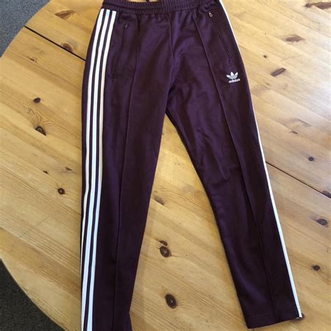 Mens Or Uni Sex Maroon Adidas Tracksuit Bottoms Depop