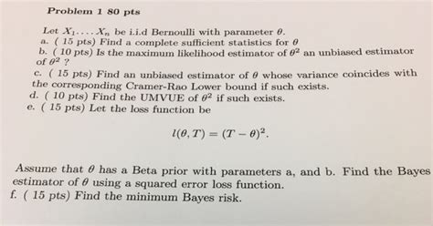 solved let x 1 x n be i i d bernoulli with parameter