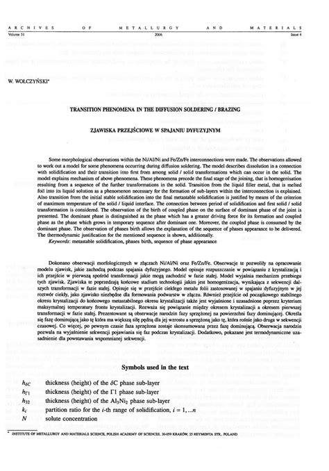 Pdf Transition Phenomena In The Diffusion Solderingbrazing