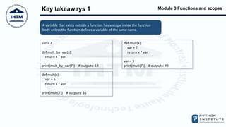 Python PCEP Functions And Scopes PPT