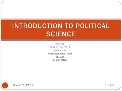 Introduction To Political Science Ppt