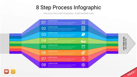 8 Step Process Infographic Ppt Free Download Just Free Slide