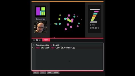 Zim Teaser 01 Make A Particle Emitter In One Minute Javascript Canvas Zimjs Youtube