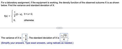 Solved For A Laboratory Assignment If The Equipment Is