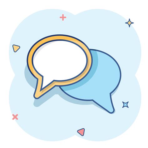Vector Cartoon Speech Bubble Icon In Comic Style Discussion Dialog Concept Illustration