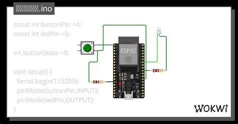 ปุ่มกด Wokwi Esp32 Stm32 Arduino Simulator