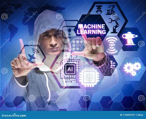 hacker in machine learning concept stock image image of futuristic businessman 170495791