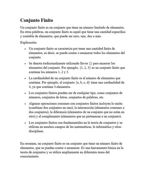 Conjunto Finito Pdf