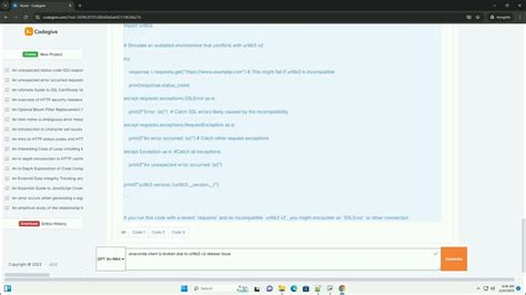 Anaconda Client Is Broken Due To Urllib3 V2 Release Issue Youtube