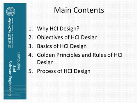 Ppt Computing And Se Ii Chapter 10 Hci Human Computer Interface