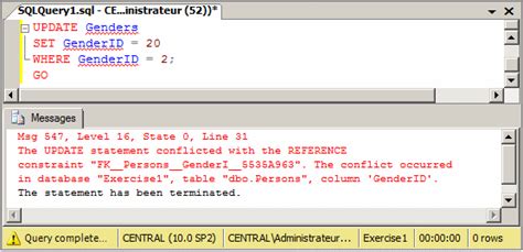 Microsoft Sql Server Lesson Databases Constraints