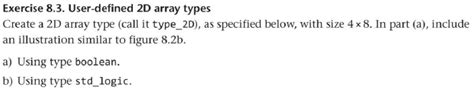 Exercise 83 User Defined 2d Array Types Create A 2d