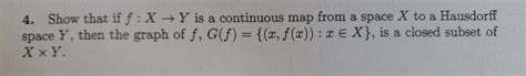 Solved Show That If F X Y Is A Continuous Map From A Chegg