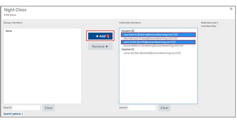 set up course user groups