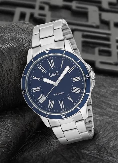Мужские часы Q&Q QB22J208Y надежные Синие с серым – низкие цены, кредит ...