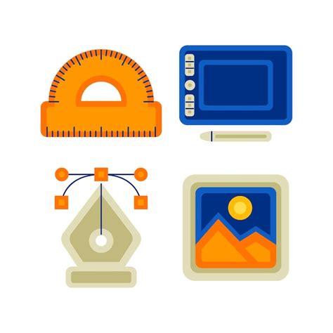 Ilustração Vetorial De Elementos De Design Gráfico Vetor Premium
