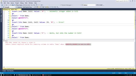 Sql Identity Basics Youtube