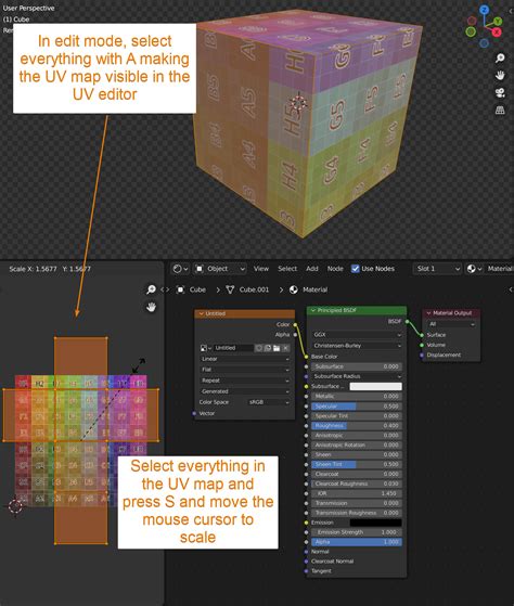 scaling and stretching textures in blender