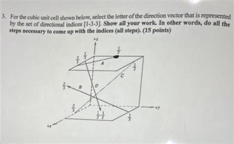 Solved For The Cubic Unit Cell Shown Below Select The Chegg Com