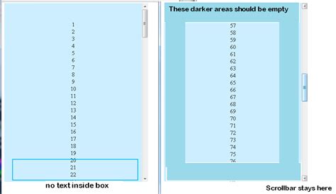 Html Putting A Scrollbar Outside Padded Region Stack Overflow