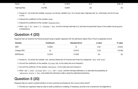 solved answer i iv where the variable highway is a