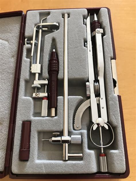 Rotring Compass Set 532 209 C Late 1980s Exceptional Quality Drafting Instruments Made By