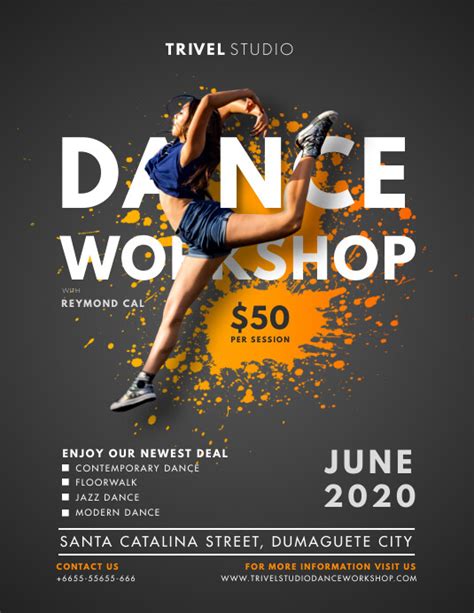 Dance Workshop Flyer Dance Class Flyer Template Designs Themes